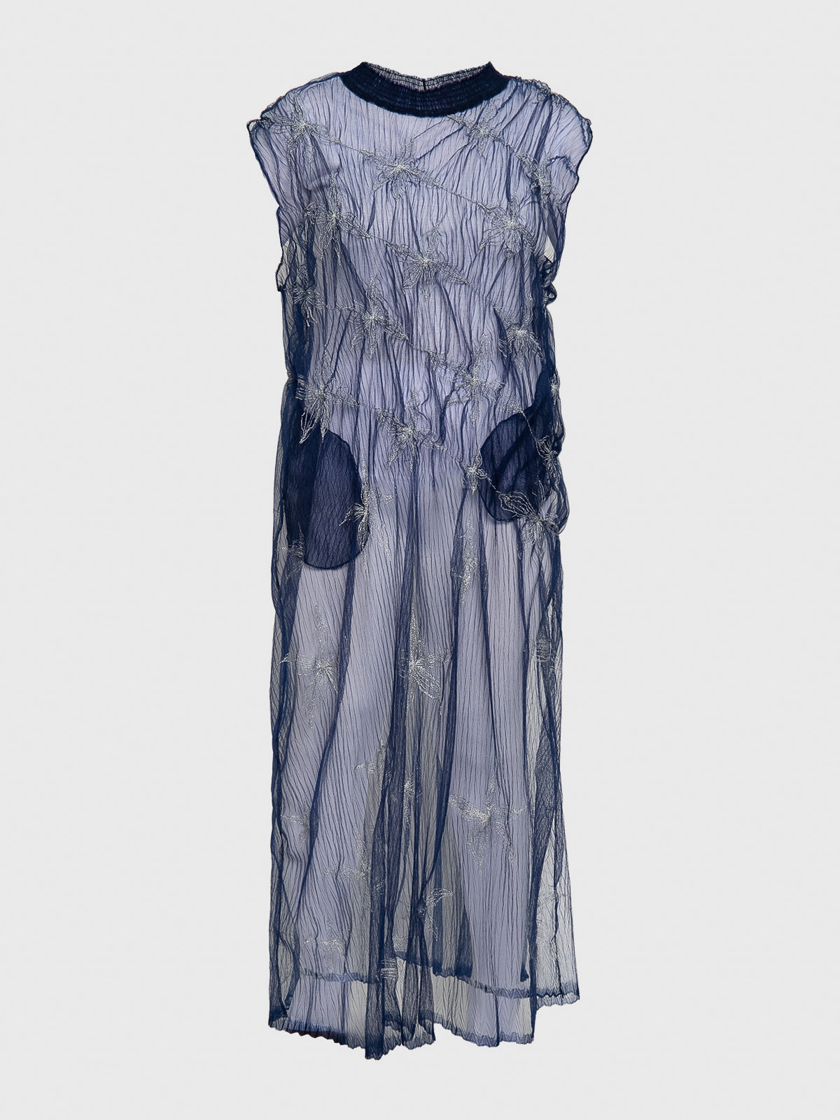 Sheer Gorden Muscle Dress in Navy – PILLAR