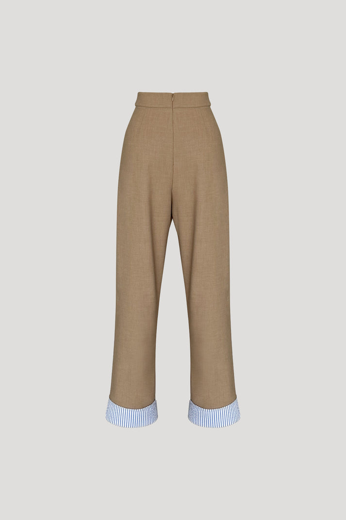 Shadow Brown & Blue Stripes Ripple Pants – PILLAR